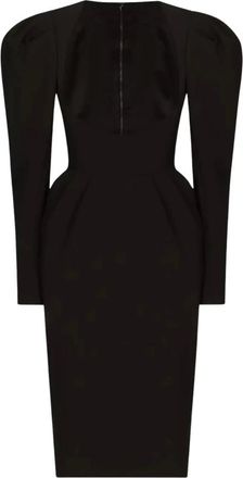 Dolce & Gabbana Femme, Robes, Noir, Taille: 38 FR Robe Midi