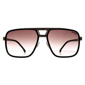 Carrera Aviator Herren Schwarz Gold Gold Spiegel auf Burgund Gradient Carrera 1071/S
