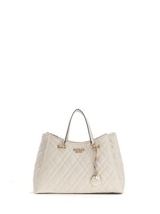 Guess sac &agrave; main sac &agrave; &eacute;paule Isemay Girlfriend Shoulder Satchel Cream White &eacute;cru