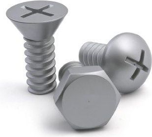 Qualy Qualy QL10064S Wandhaken Screw Collection, Kunststoff, 3-teilig, Silber
