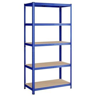 Songmics Étagère de Rangement à 5 Niveaux, 50 x 100 x 200 cm, Capacité 600 kg, Planches Réglables, Style Industriel, pour Cuisine, Salon, Bleu GLR050Q01