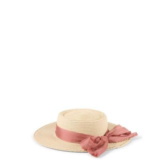 Au Printemps Paris Chapeau paille &agrave; d&eacute;tail noeud