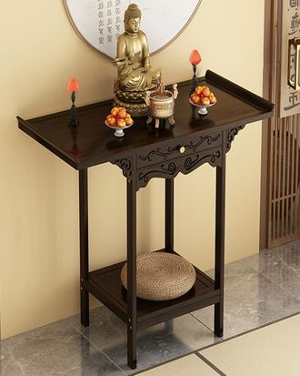 Generic Meditationstisch aus Holz, Gebetsaltar, pers&ouml;nlicher Schrein, chinesischer Schrank, R&auml;uchertisch f&uuml;r Zuhause, 80 x 33 x 100 cm