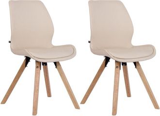 Clp Ensemble de 2 chaises Luna Crema, faux cuir