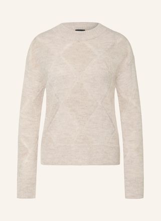 s.Oliver Black Label S.Oliver Black Label Pullover Mit Pailletten Und Glitzergarn weiss