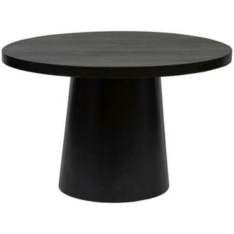 Atmosphera Atmosphera - Esstisch Boki Mangoholz - schwarz - D.120 cm cr&eacute;ateur dint&eacute;rieur