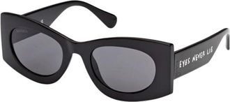 Max & Co. Femme, Accessoires, Noir, Taille: 52 MM Lunettes g&eacute;om&eacute;triques &agrave; rayures