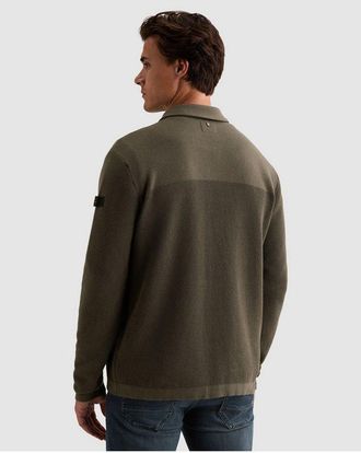 PME Legend Strickjacke Mustermix, aufgesetzte Brusttaschen