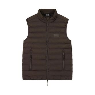 Emporio Armani Gilet matelass&eacute; avec logo - Homme - Vestes - Brun - Taille: L