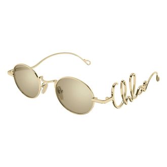 Chlo&eacute; Lunettes de soleil &agrave; monture ovale - Femme - Accessoires - Jaune - Taille: 44 MM