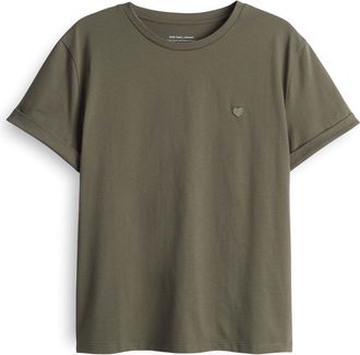 OPUS Damen Kurzarmshirt | SERZ T-Shirt Regular aus Organic Cotton Olive Leaf, 40