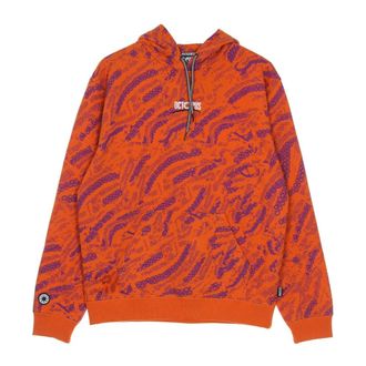 Octopus Sci-fi Orange Hoodie Langarm - - Sweatshirts & Hoodies - Herren - Orange - M