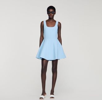 Sandro Robe courte en maille perl&eacute;e