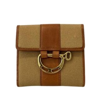 Ralph Lauren Pre-owned Leder Canvas Trifold Geldb&ouml;rse - - Pre-owned - Damen - Braun - ONE SIZE