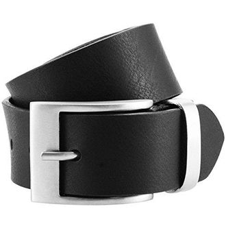 Lindenmann Mens Leather Belt/Mens Belt, full grain leather belt XXL, buffalo leather, black, Gr&ouml;&szlig;e/Size