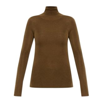 A.P.C. A.p.c., Femme, Pulls, Brun, Taille: 40 FR Pull col roul&eacute; &agrave; fines c&ocirc;tes