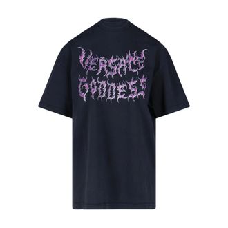 Versace Femme, Tops, Noir, Taille: 38 FR T-shirts