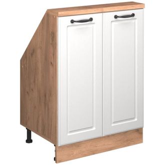Vicco Armoire sous pente de toit Rion, Ch&ecirc;ne dor&eacute;/blanc campagnard, avec 2 portes, Vicco