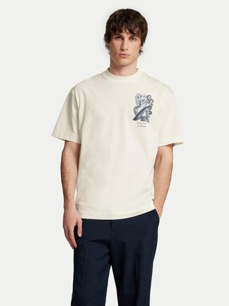 Selected T-Shirt Will 16097225 Écru Relaxed Fit