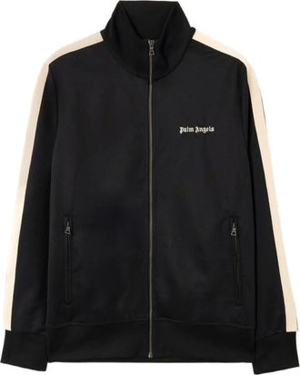 Palm Angels Homme, Sweatshirts et sweats &agrave; capuche, Noir, Taille: S Logo Striped Jacket