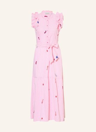 Lollys Laundry Lollys Laundry Kleid Harrietll Mit Volants Und Stickereien pink