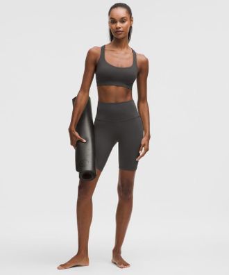 lululemon Align Shorts mit hohem Bund f&uuml;r Frauen - 20 cm - Gr&ouml;&szlig;e 10 in Graphite Grey