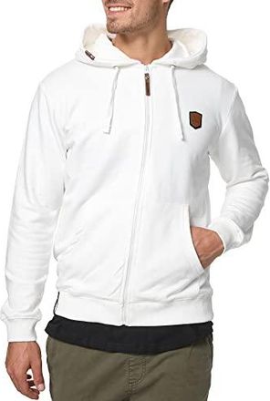 Indicode Hommes Braidwood Hoodie | Veste Sweat &agrave; Capuche Offwhite L