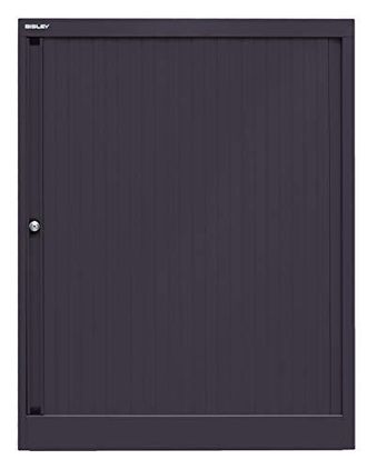 Bisley Rollladenschrank EuroTambour, 2 Fachb&ouml;den, 2,5 OH, Metall, 5633 Rollladen/Korpus Schwarz, 43 x 80 x 103 cm