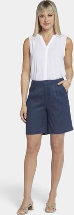 NYDJ Entspannte Shorts aus Stretch-Leinen in Oxford Navy