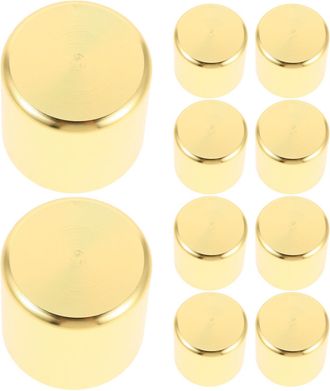 DOITOOL 20 St&uuml;ck Teiliges Runde Stuhlbeinkappen aus Aluminium rutschfeste M&ouml;belgleiter mit Ger&auml;uschreduzierung Bodenschutz f&uuml;r Bodenarten Stabile Fu&szlig;schutzkap