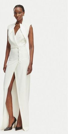 Elisabetta Franchi Abendkleid AB-R31-61E2 Wei&szlig; Regular Fit