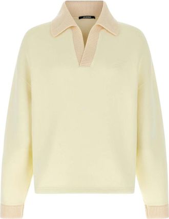 Jacquemus Polo Manches Longues Punto - Homme - Sweatshirts et sweats &agrave; capuche - Beige - Taille: XS