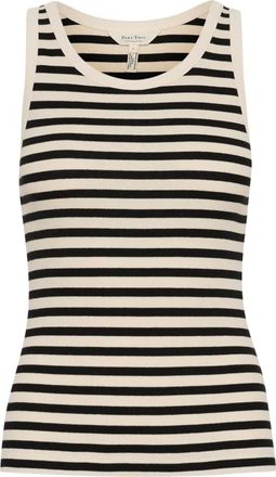 Part Two Femme, Tops, Noir, Taille: 42 FR Débardeur à Rayures Noires