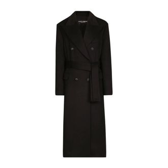 Dolce & Gabbana Femme, Manteaux, Noir, Taille: 38 FR Manteau crois&eacute;