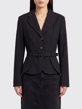 Vivienne Westwood Blazer court en coton coupe slim avec ceinture &agrave; la taille