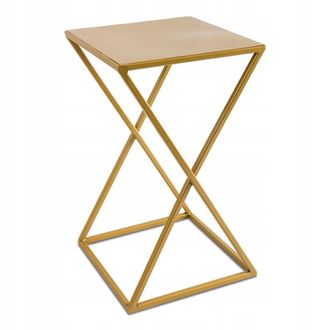 HowHomely Blumenst&auml;nder Metall Gold 40 cm Hoch - Solider und Robuster Blumenhocker Metall - Pflanzenst&auml;nder im Loft Stil f&uuml;r die Dekoration in Wohnzimmer