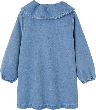Vertbaudet Minikleid Jeanskleid M&auml;dchen mit R&uuml;schenkragen