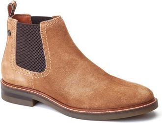 Base London Portland Bottines Chelsea en daim pour homme, Gingembre, 42 EU