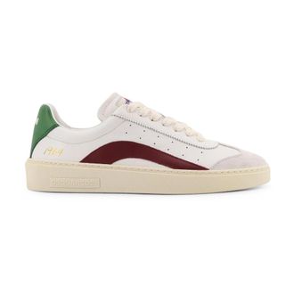 Dsquared2 Italienische Ledersneaker mit Logodetail - - Shoes - Herren - Mehrfarbig - 43 EU