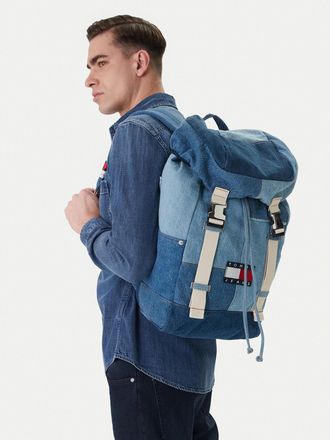 Tommy Jeans Rucksack Tommy Jeans Tjm Denim Patchwork Backpack AM0AM14268 Blau