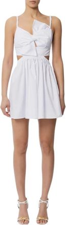 Elisabetta Franchi Femme, Robes, Blanc, Taille: 40 FR Robe en popeline de coton avec