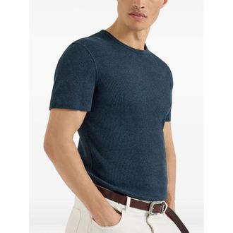 Brunello Cucinelli Cotton Crew-Neck T-Shirt - Blue
