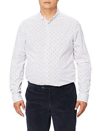 A|X Armani Exchange allover print Shirt, White Rhombus, M