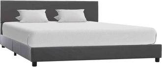 Les Tendances Cadre de lit Gris Similicuir 120 x 200 cm