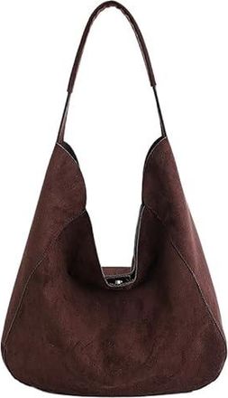 Generic Sac de ext&eacute;rieur r&eacute;tro en faux su&egrave;de sac fourre-tout pour femmes travail (caf&eacute;)