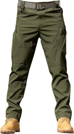 Generic Pantalon tactique imperméable pour homme, pantalon cargo dextérieur léger avec plusieurs poches, pantalon de randonnée, de travail et de randonnée mil
