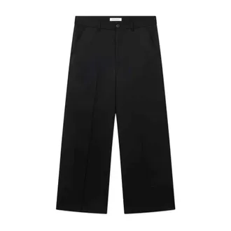 Wood Wood Femme, Pantalons, Noir, Taille: 38 FR Wide Pantalons