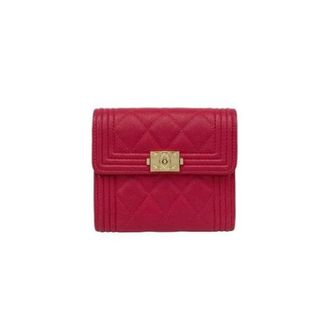 Chanel Portefeuille Vintage en Cuir Pre-owned - Femme - Pre-owned - Rose - Taille: ONE Size