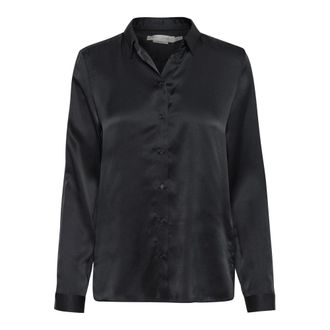 Inwear Schwarze Premium Seidenbluse - Leonore - - Blouses & Shirts - Damen - Schwarzk - M