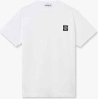 Stone Island Cotton T-shirt with front logo patch - STONE ISLAND - gender_Man